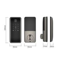 China Silver Smart Deadbolt Door Lock RFID Card Fingerprint Door Lock for sale