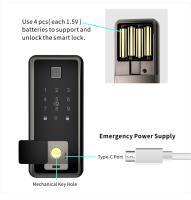 China Smart Deadbolt Door Lock Bluetooth Keyless Entry Tuya Digital Fingerprint Wifi for sale