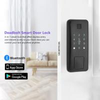 China Silver Smart Deadbolt Door Lock RFID Card Fingerprint Door Lock for sale