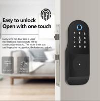 China Smart Deadbolt Door Lock Biometric Fingerprint Tuya Wifi App Touch Screen for sale