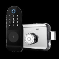 China Iron Alloy Smart Deadbolt Door Lock 150mm Keyless Interior Door Lock for sale