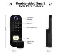 China Anti Rust Tuya Smart Lock Easy Installation Touch Id Door Lock With Key for sale