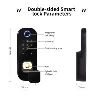 China Fingerprint Recognition Electronic Door Lock Keyless Wireless With Tuya App for sale