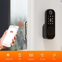 China Anti Rust Tuya Smart Lock Easy Installation Touch Id Door Lock With Key for sale