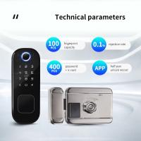 China Anti Rust Tuya Smart Lock Easy Installation Touch Id Door Lock With Key for sale