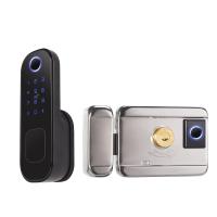 China Fingerprint Smart Deadbolt Door Lock Electronic Password Tuya Wifi APP Rfid Card for sale