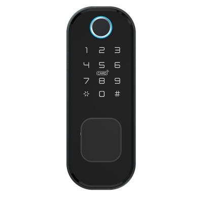 China Fingerprint Smart Deadbolt Door Lock Electronic Password Tuya Wifi APP Rfid Card for sale