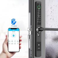 China Smart Bluetooth Aluminum Door Lock Wireless Enabled Fingerprint Password Narrow Door for sale