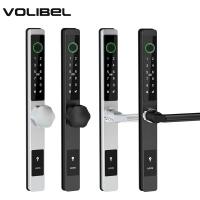 China Smart Bluetooth Aluminum Door Lock Wireless Enabled Fingerprint Password Narrow Door for sale