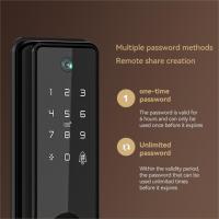 China Wireless Smart Door Lock With Camera Tuya Wifi App Digital Fingerprint Automatic Biometric Rfid Card for sale