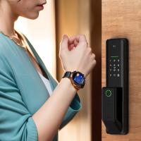 China Antitheft Alarm Tuya Smart Door Lock With Camera Password RFID Card Multifunction Unlock for sale