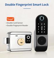 China Tuya App Control Remote Deadbolt Lock Wifi Double Sided Fingerprint for sale