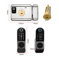 China Tuya App Control Remote Deadbolt Lock Wifi Double Sided Fingerprint for sale