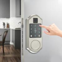 China Tuya Aluminum Alloy Wifi Deadbolt Door Lock Password Fingerprint Ttlock Bluetooth Unlock for sale