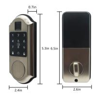 China Tuya Smart Deadbolt Door Lock Wifi Fingerprint Bluetooth Key Unlock for sale