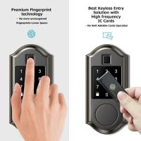 China Tuya Smart Deadbolt Door Lock Wifi Fingerprint Bluetooth Key Unlock for sale