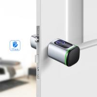 China Tuya Ttlock Smart Cylinder Door Lock Biometric Euro Standard Electronic Fingerprint Smart Card Unlock for sale