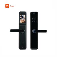 China 360° Fingerprint Identification Digital Smart Door Lock With Camera and Wifi App Tuya for sale