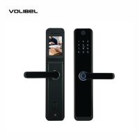 China 360° Fingerprint Identification Digital Smart Door Lock With Camera and Wifi App Tuya for sale
