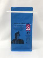 China 12OZ Coffee Packaging Pouch Matt Flat Bottom Printed With Tin Tie for sale