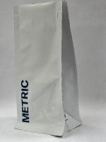 China White Foil Matt Coffee Packaging Pouch Oil Proof Flat Bottom Coffee Bags for sale