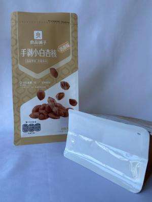 China Quad Bottom Food Packaging Pouches Disposable Stand Up Plastic Bags for sale