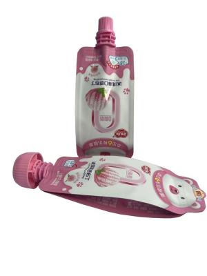China Matte Plastic Spout Gravure Printing Side Gusset Waterproof Snack Pouch for sale