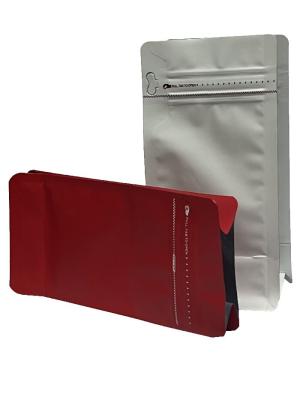 China 100-1kg Capacity Heat Seal Flat Bottom Coffee Bag Pouch With Full Matte for sale