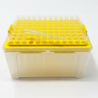 China 300 UL Universal Pipette Tips 4800pcs Packs Laboratory Disposable Pp Pipette Tips for sale