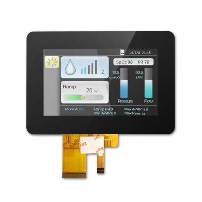 China 480x272 4.3inch TFT LCD Module Screen with CTP, 12 O'clock, ST7282, RGB-24bit TN Display for sale