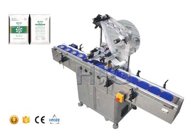 China Siemens PLC 20-200pcs per minute plastic bag self adhesive sticker labeling machine with CE certification for sale