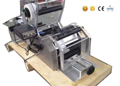 China Self adhesive semi automatic round bottle labeling machine with coding machine for sale