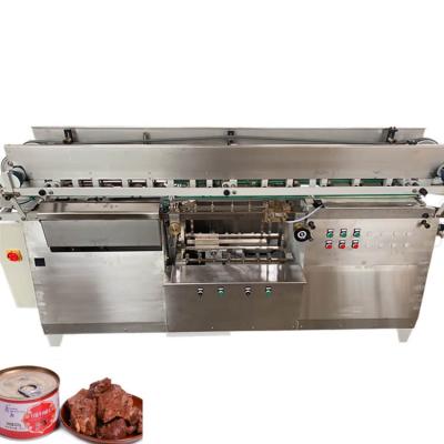 China Automatic metal can meat tin can cold glue labeling machine  canned poultry & meat paste labeling machine for sale