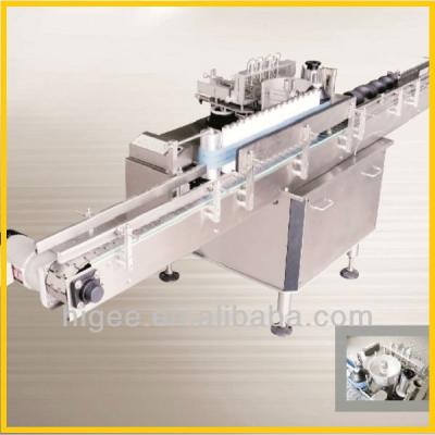 China Hot melt glue Double Side Sticker Labelling Machine for different bottles automatic for sale