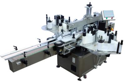 China SUS304 Stainless Steel Economy Double Side Sticker Labelling Machine For Bottle Labeling for sale