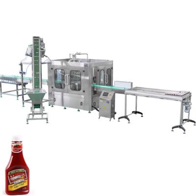 China Bottled tomato sauce filling machine glass jar fruit jam sauce bottling machine condensed milk sauce bottling machine for sale