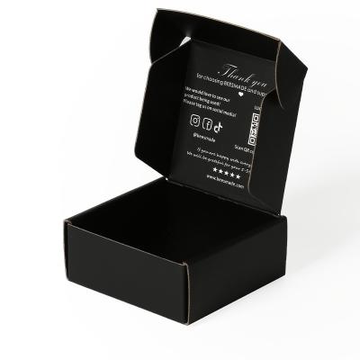 China Custom Shipping Mailer Boxes Black Inside And Outside Lipstick Paper Box Packaging for sale