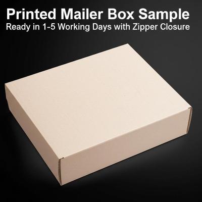 China Printed Mailer Box Sample Ready in 1-5 Working Days with Zipper Closure for sale