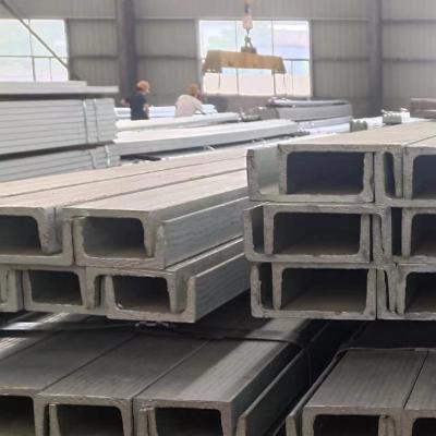 China Custom Length Hot Rolled Galvanized U Channel Steel 1.5-5.0mm Thickness for Construction and Machinery for sale