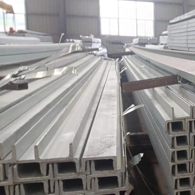 China Q355 Galvanized Steel Channel 100x48mm to 220x79mm Hot Rolled U-Shaped Structural Support for sale