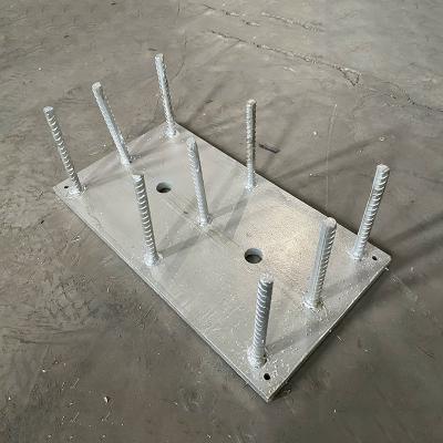 China Rectangular Structural Steel Embedded Plates 4mm 6mm Thickness for Concrete Foundation Construction for sale