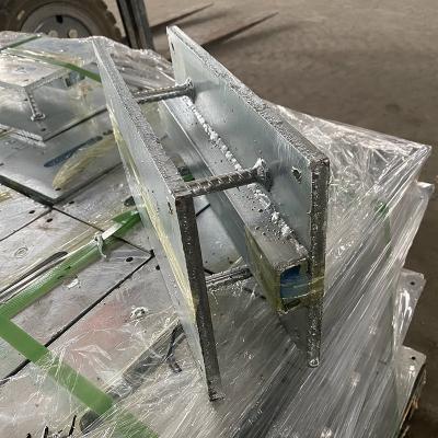 China Heavy Duty Steel Embedded Plates 4mm 6mm Thickness - Universal Black Rectangular Concrete Support Components for sale
