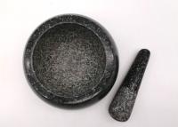 China Granite Stone Mortar And Pestle Mortar Polished For Kitchenware for sale