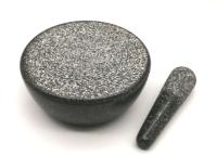 China Granite Stone Mortar And Pestle Mortar Polished For Kitchenware for sale