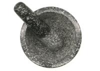 China Natural Granite Stone Mortar And Pestle Set Polished Surface For Herbs Spices for sale