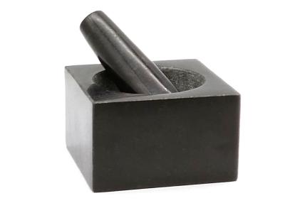 China Natural Granite Mortar Pestle Set Square For Herb Spice for sale