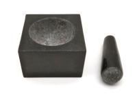 China Natural Granite Mortar Pestle Set Square For Herb Spice for sale