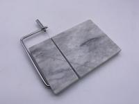 China Round Feet Natural Marble Cheese Slicer Hand Tool Anti Slip for sale