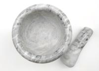 China Manual Marble Stone Mortar And Pestle Garlic Masher For Kitchen Herb Spice for sale