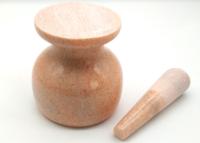 China Polished Stone Mortar And Pestle Set Custom Hand Made Spices Grinder Natural Marble for sale
